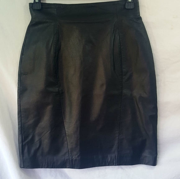 Byrnes & Baker | Skirts | Byrnes Baker Vintage Leather Skirt | Poshmark